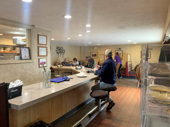 The counter seating offers front-row tickets to the daily performance of small-town Ohio life.