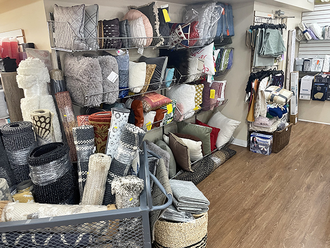 The home d&eacute;cor section offers pillows and textiles that can transform a room faster than those home renovation shows, minus the demolition.