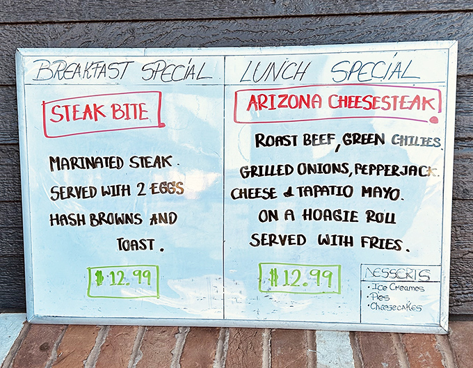 Daily specials board &ndash; where the kitchen gets to flex its creative muscles and regulars find their new favorite dish before anyone else.