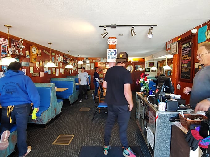 Every inch of wall space covered with memorabilia &ndash; not the mass-produced kind, but the "this means something to someone" kind.