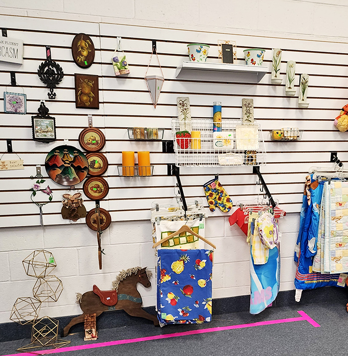 Wall art, wooden horses, and whimsical decor&mdash;this section feels like raiding your stylish aunt's attic, minus the dust and guilt.