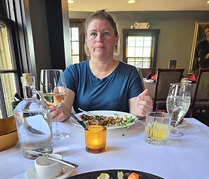 Every meal tells a story, but the expressions of delight from diners at The Log Cabin speak volumes without saying a word.