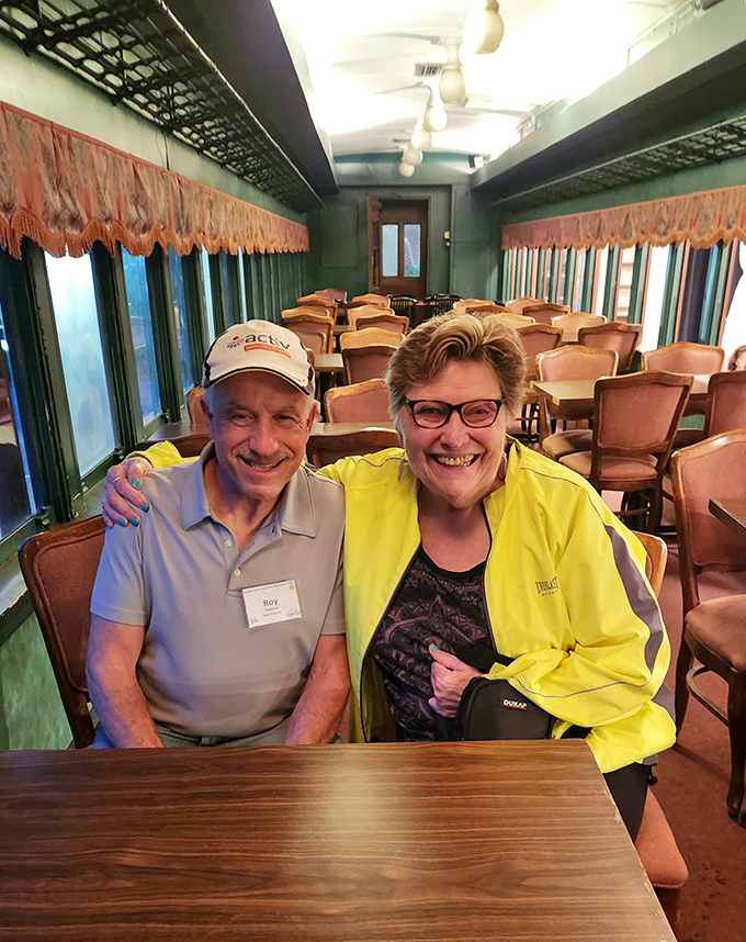 Happy diners enjoying the authentic railroad car experience. Some meals are about more than food&mdash;they're about creating memories in extraordinary settings.