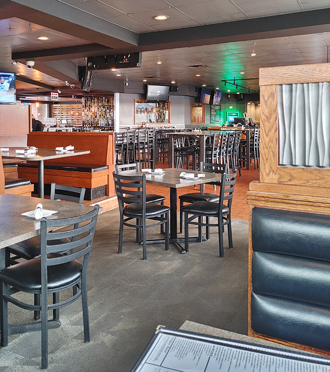 The dining area strikes that perfect balance between "nice enough for a celebration" and "comfortable enough for Tuesday night takeout."