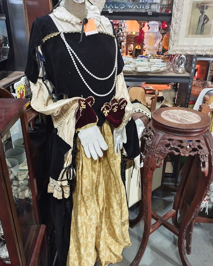 Not your average costume&mdash;this elegant ensemble has patiently waited decades for its next grand entrance. Renaissance fair, anyone?