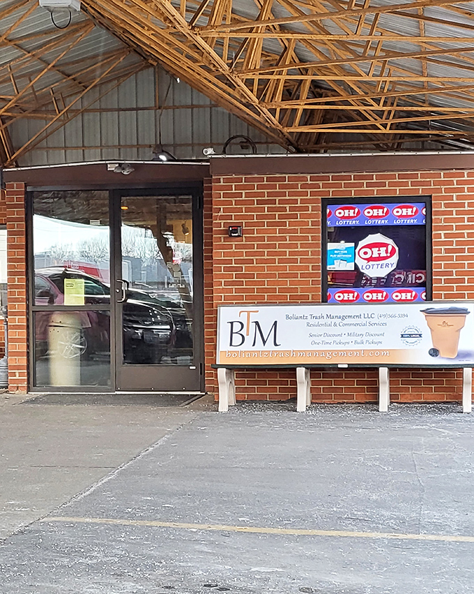 The entrance doesn't need to shout for attention - it whispers, "The food inside speaks for itself."