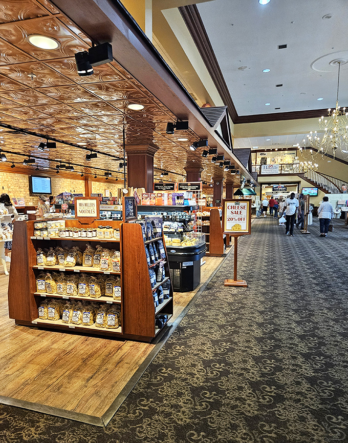 The gourmet section elevates "grocery shopping" to "culinary exploration." Those noodles didn't come from a box with a cartoon character on it.