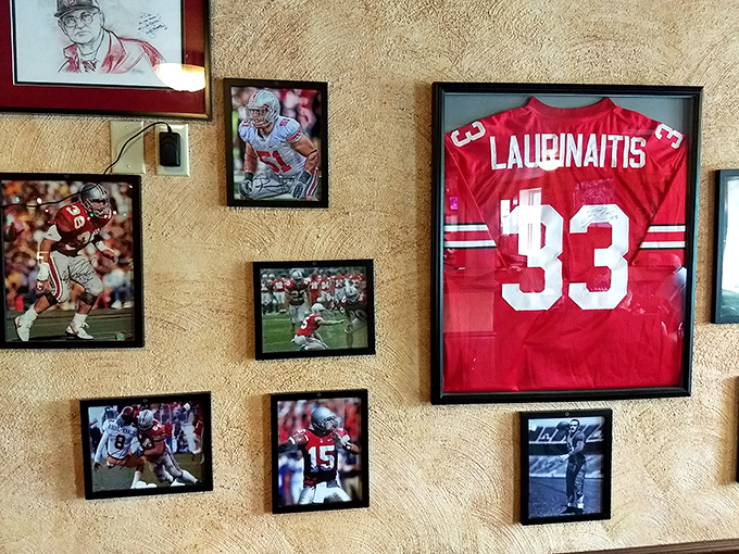 Ohio State football isn't just a sport here&mdash;it's a religion, with Laubinaitis #33 serving as one of its most revered saints.