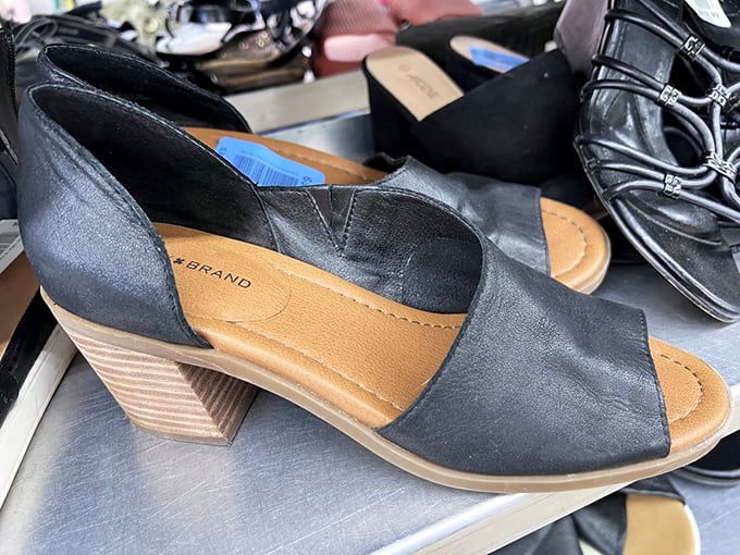 These leather sandals have stories to tell. With wooden heels and classic design, they're begging for beach walks and sunset dinners.