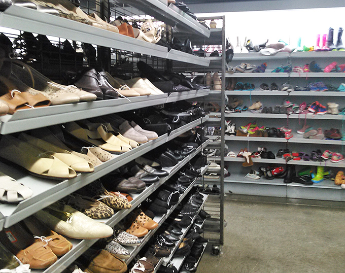 Shoe paradise that would make Imelda Marcos weep with joy. From barely-worn designer finds to practical workhorses, footwear for every California adventure awaits.