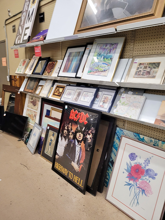 Wall art that spans generations&mdash;from floral watercolors to framed AC/DC posters, because your d&eacute;cor should be as eclectic as your music taste.