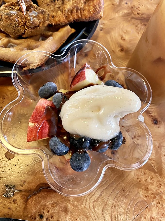 Fresh fruit with a dollop of cream&mdash;nature's perfect dessert for when you want to pretend you're being virtuous.