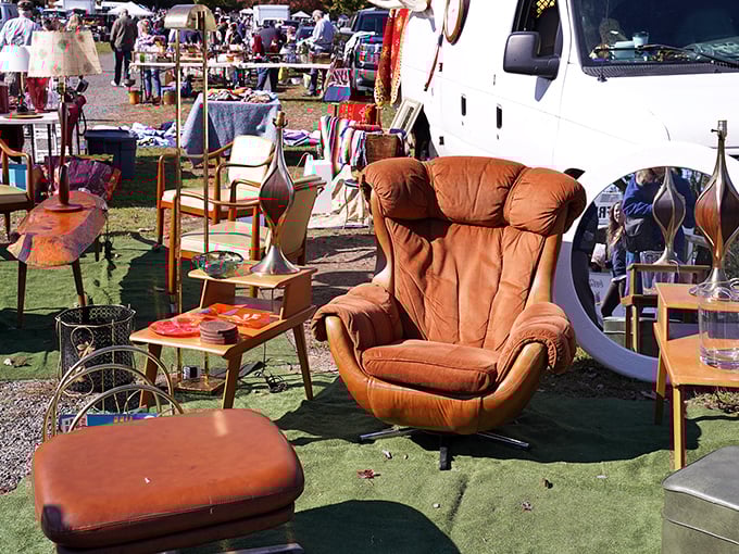 That 1970s orange chair has seen some living rooms. Mid-century furniture finds await shoppers looking to add retro character without catalog prices.