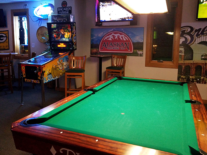 The game room offers billiards and pinball &ndash; because sometimes you need to work up an appetite or settle a friendly dispute over who pays.