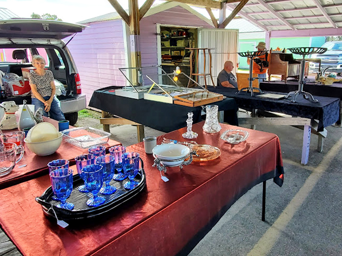 Treasure hunting at its finest. Those blue glasses could turn an ordinary dinner party into something from a Gatsby-esque fantasy.