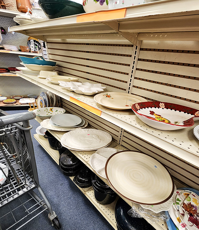 Dish-play of affection! From everyday plates to vintage serving pieces, these shelves hold the missing pieces to your kitchen collection.
