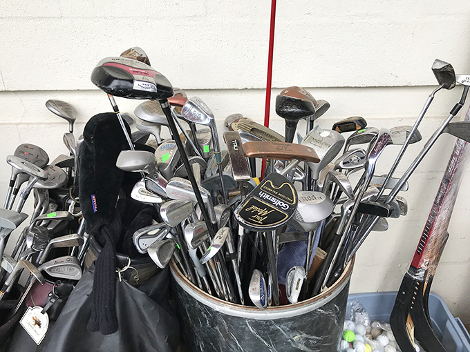 Golf club heaven for beginners and bargain hunters alike. That putter might have missed its last championship, but it's ready for your backyard practice.