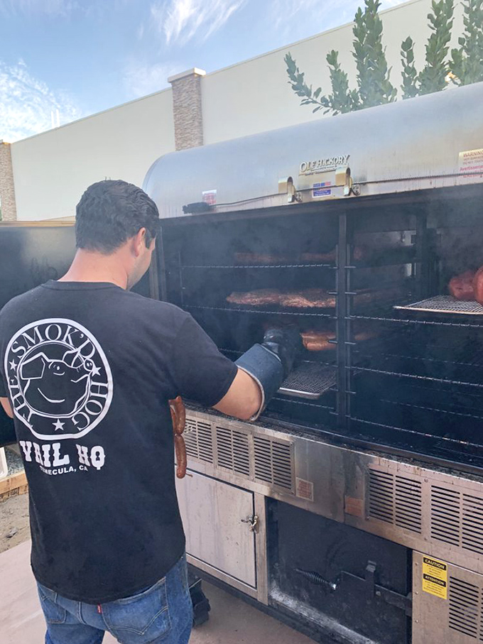 Where the magic happens. Each rack carefully tended like a pitmaster's children—with love, attention, and just the right amount of smoke.