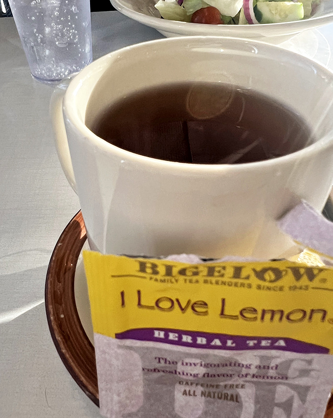 Even the tea service gets special attention - because sometimes you need something herbal after considering that third plate of bacon.