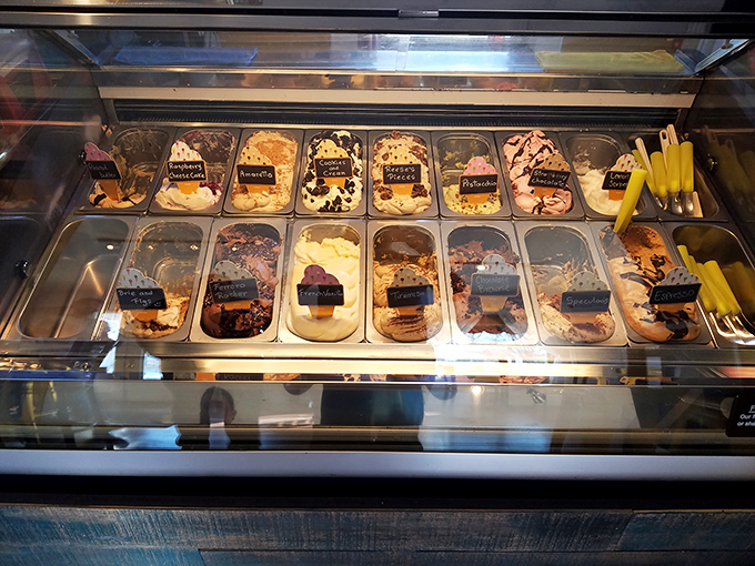 The gelato case&mdash;where diet resolutions go to die and "I'll just have a taste" becomes "I'll take two scoops, please."
