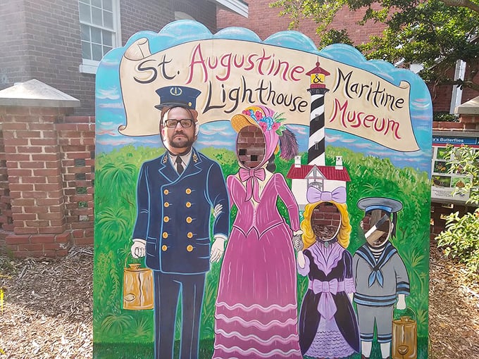 The photo board lets you become part of lighthouse history without the commitment of actually having to trim wicks at 3 a.m.