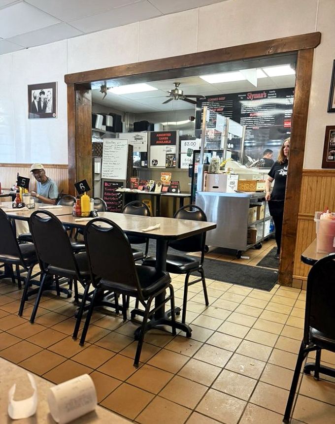 The kitchen pass-through offers a glimpse of sandwich artistry in action&mdash;like watching Picasso, but with meat.