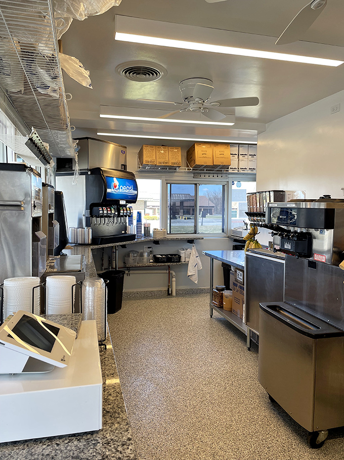 The beating heart of Buddy's operation: spotless, efficient, and ready to transform simple ingredients into the stuff of small-town legend.