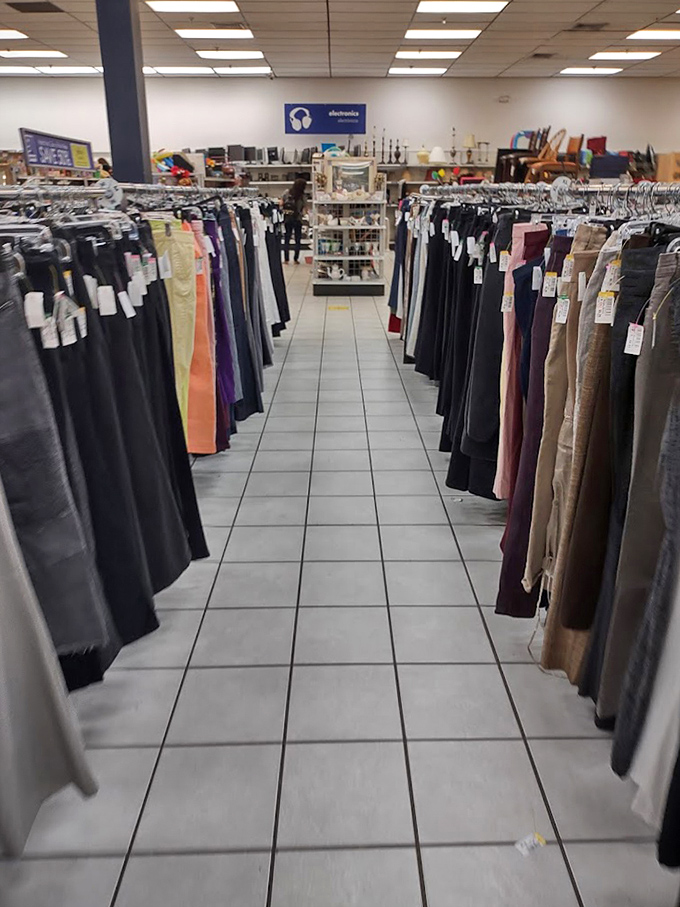 The promised land of pants. This denim democracy offers every wash, cut, and size imaginable without the mall markup.