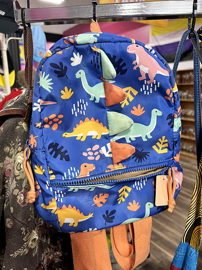 Dinosaurs never go extinct at Out of the Closet. This adorable backpack proves that pre-loved kids' items can still roar with personality.