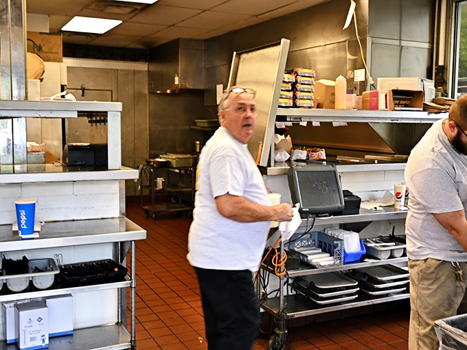 Behind the scenes, Jerry's kitchen hums with purposeful energy as dedicated cooks craft each order with genuine care.