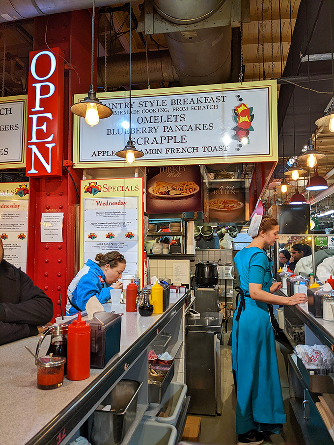 Signs proudly announce "Pantry Style Breakfast" and "Homemade Cooking From Scratch"&mdash;promises that are kept with every plate served.