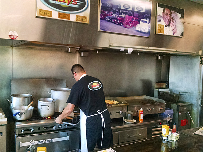 The kitchen dance &ndash; where short-order magic happens on well-seasoned grills that have probably never known a day of rest.