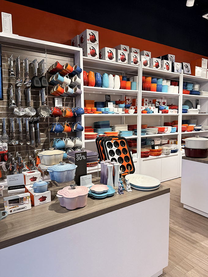 Le Creuset's rainbow of Dutch ovens and cookware proves that even practical kitchen tools can be objects of desire and window-shopping envy.