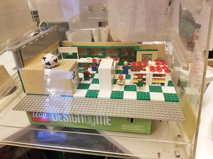Even LEGO people can't resist Oram's charm – this miniature display captures the essence of community gathering around good food.