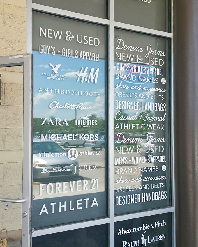 A window that reads like a fashion lover's wish list. From H&M to Michael Kors, the brand roster rivals any mall directory.