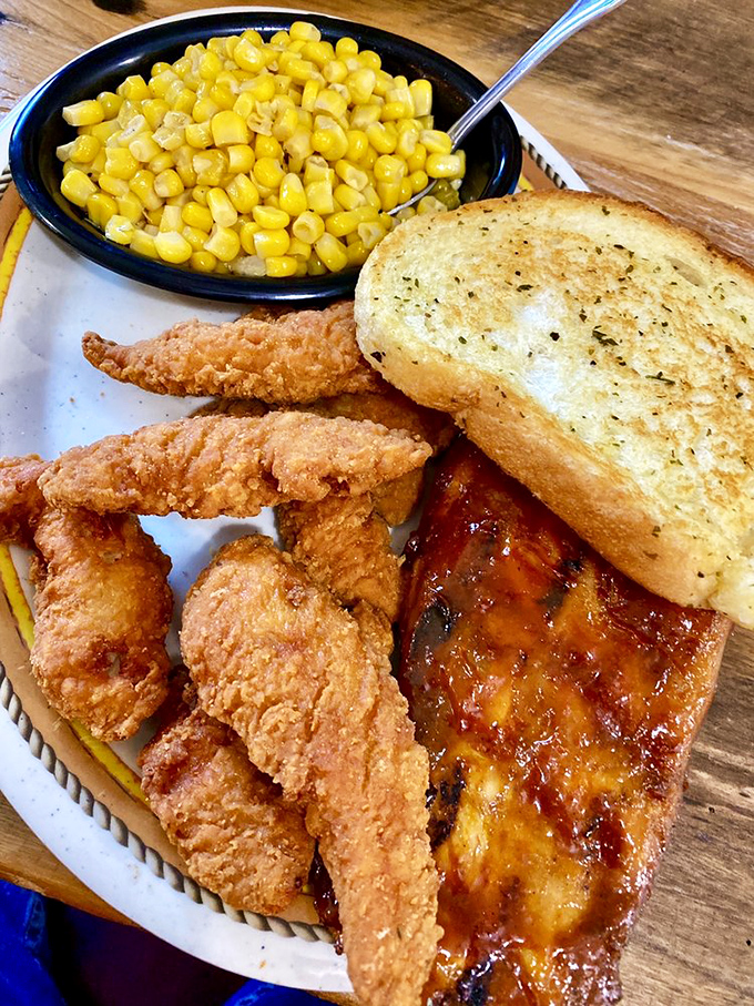 A lunch platter that answers the eternal question: "Why choose one meat when you can have three?" Plus those beans&mdash;oh, those beans!