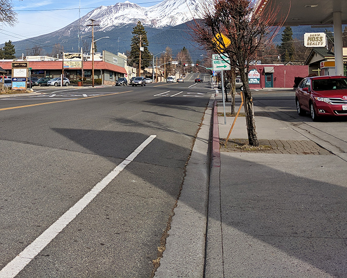 Where every errand comes with a side of spectacular views. In Mount Shasta, even mundane Monday mornings look like postcards.
