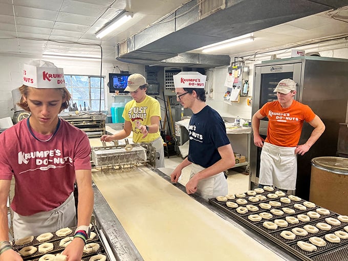 Young bakers carrying on a sweet tradition. Each tray represents not just donuts, but the continuation of a Hagerstown culinary legacy.