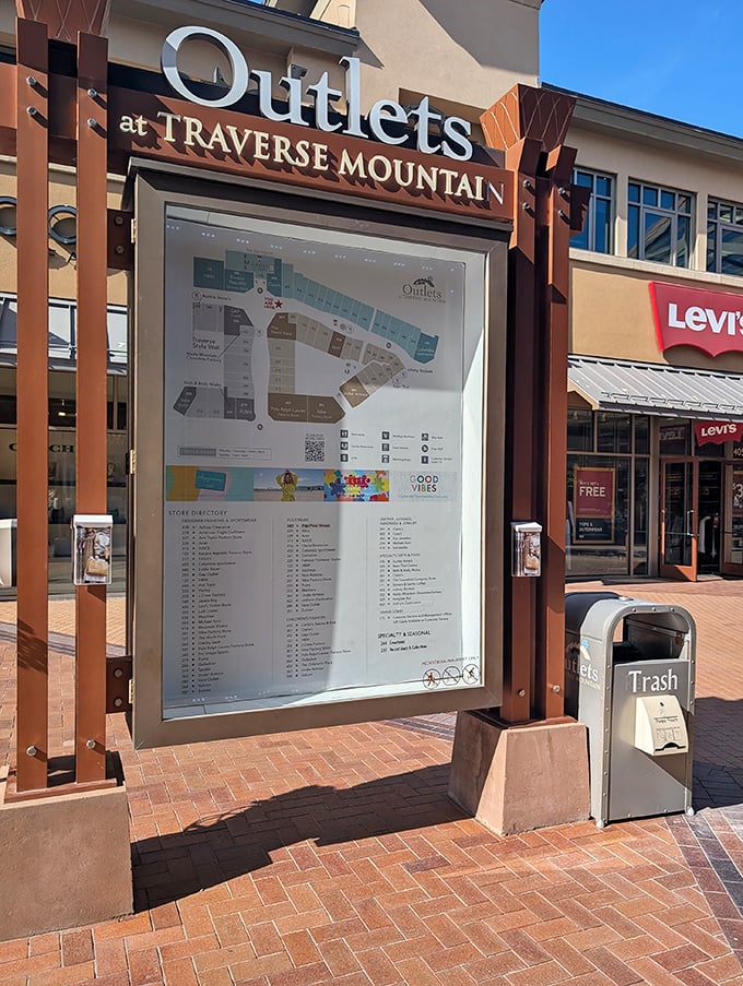 The mall directory&mdash;your treasure map to savings&mdash;stands ready to guide even the most directionally challenged shoppers. 