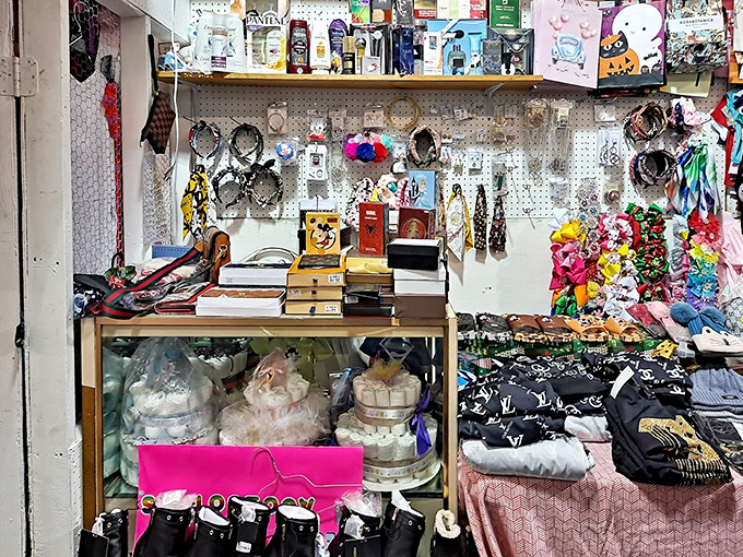 A collector's fever dream—where vintage treasures, modern trinkets, and handmade curiosities compete for your attention and wallet.