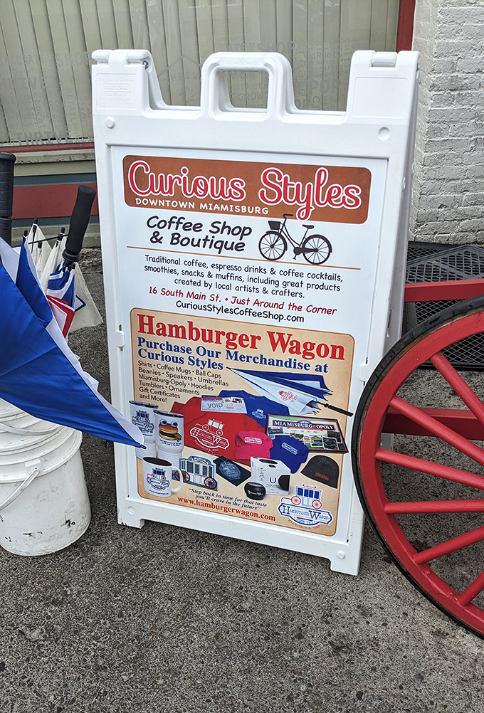 Even the merchandise sign maintains the vintage vibe. Because after tasting these burgers, you'll want the t-shirt to prove your pilgrimage.
