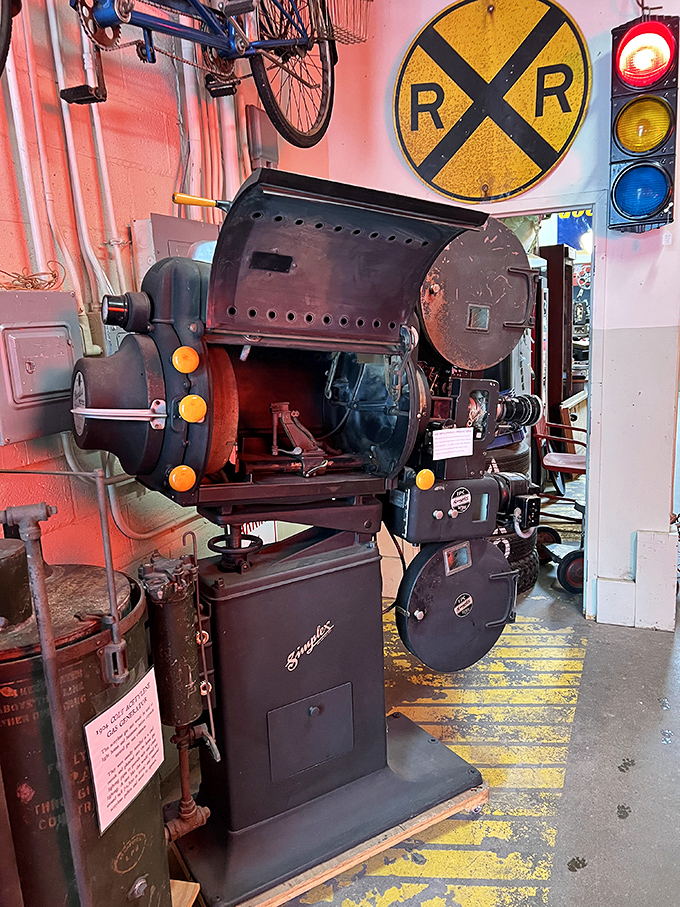 This vintage projector once transported audiences to exotic worlds. Before Netflix, this mechanical marvel was Hollywood's messenger to small-town America.