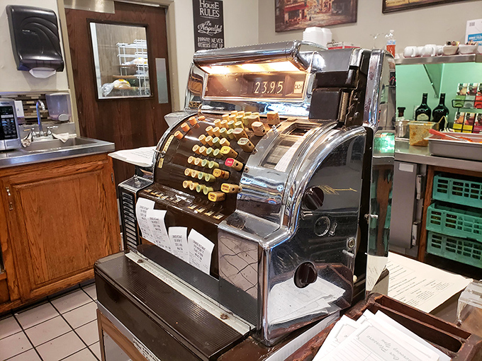 That vintage cash register has probably rung up more delicious meals than most of us will eat in a lifetime.