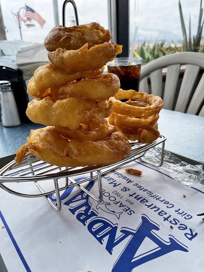 Fried clam strips that could convert even the most stubborn seafood skeptic. Crispy, golden, and destined to disappear faster than you planned.