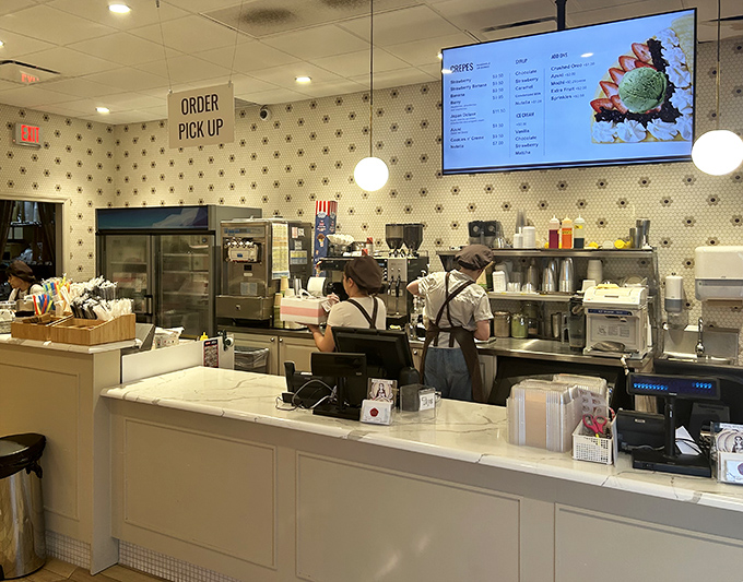 Behind the counter, the staff orchestrates a ballet of baking and serving with the precision of NASA engineers.