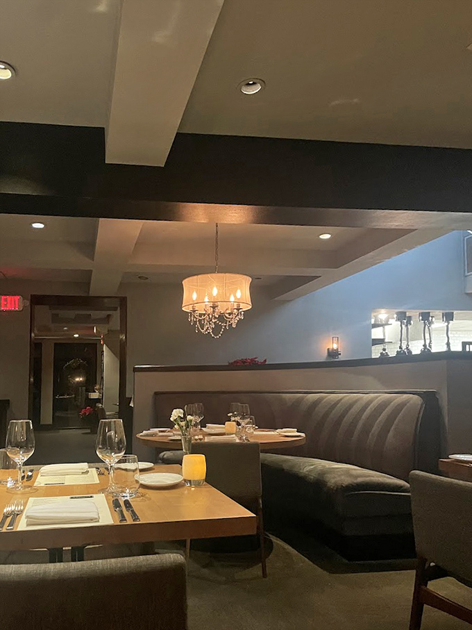 Dining room lighting that makes everyone look like they're in a Nancy Meyers movie &ndash; flattering, warm, and inviting.