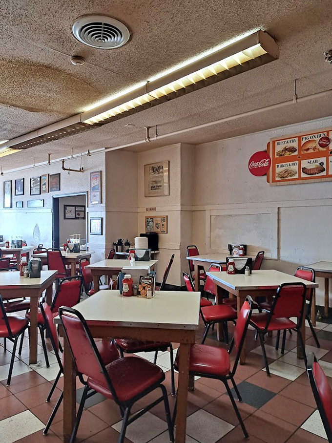 Another view of the dining room where barbecue dreams come true and diet plans go to die.