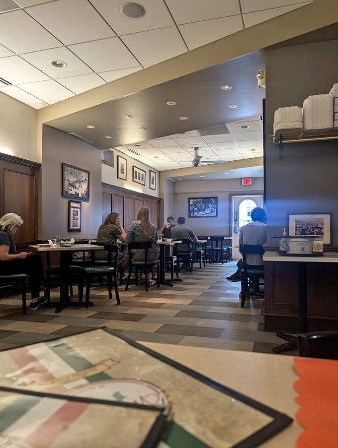 Another angle of dining room bliss where every seat offers a front-row view to culinary magic.