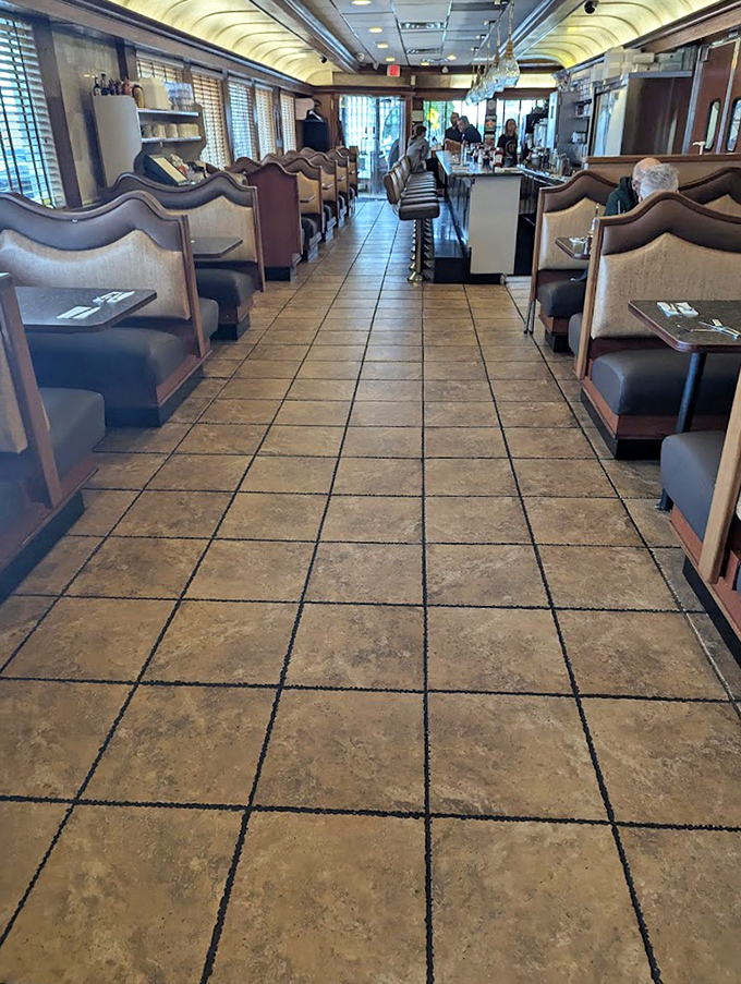 The classic diner layout &ndash; where every booth feels like the best seat in the house for the greatest show on earth: breakfast.