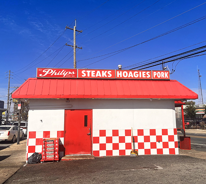 No frills, no gimmicks, just a red and white sandwich stand that's been doing it right since the Reagan administration.